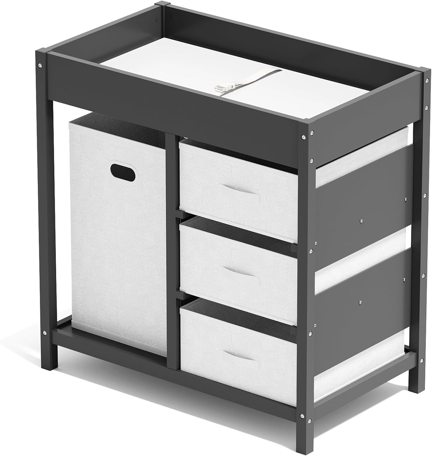 KORIMEFA Baby Changing Table, Baby Diaper Changing Station Dresser with ...