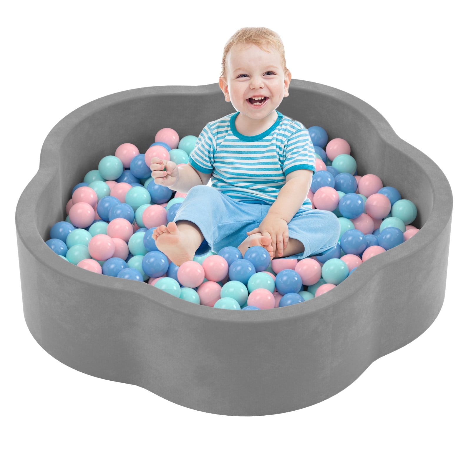 KORIMEFA Foam Ball Pit, Ball Pits for Toddlers, Soft Flower Shape Baby ...