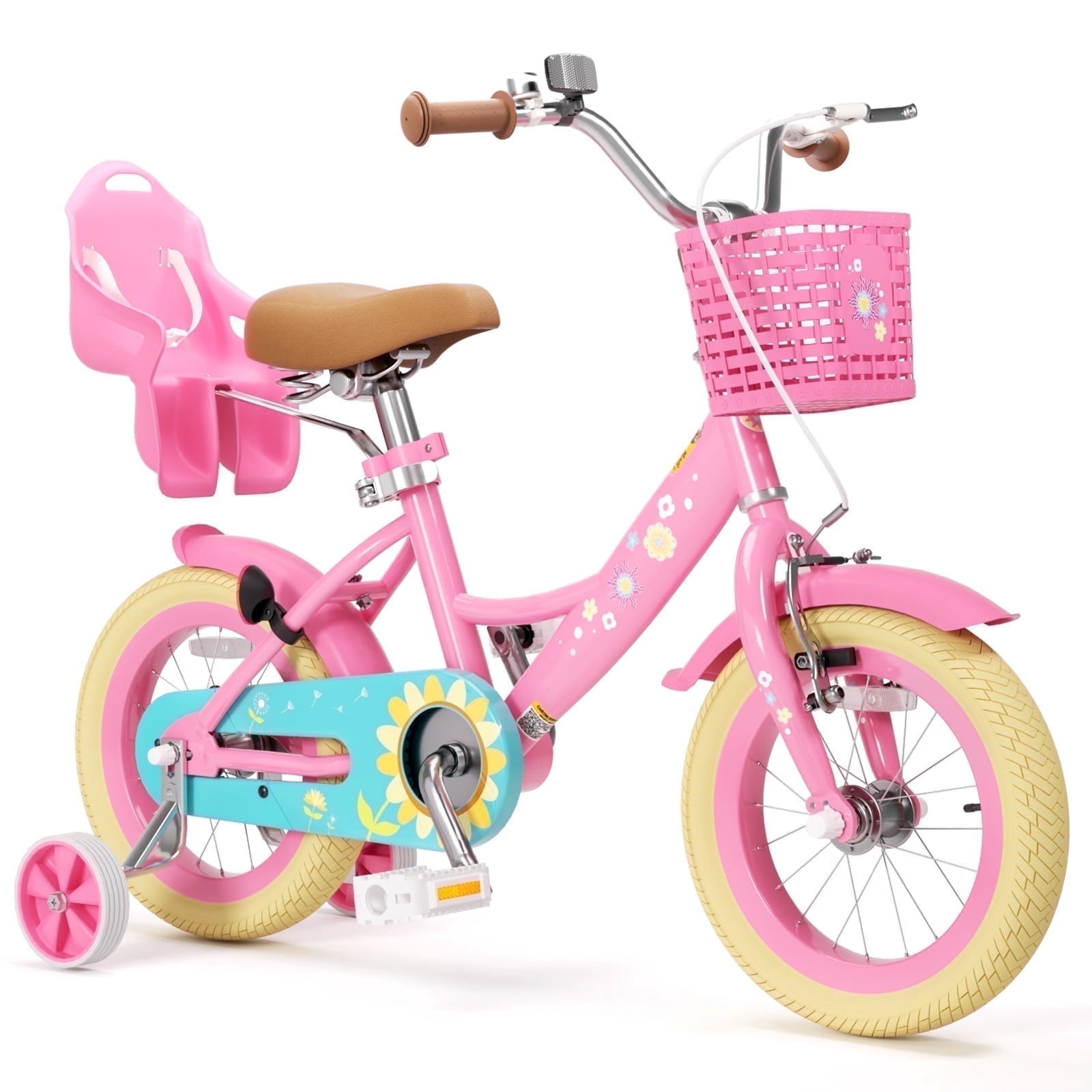 KORIMEFA Girls Bike for Toddlers 4-8 Years Old Kids, 14 Inch Kids Bike ...