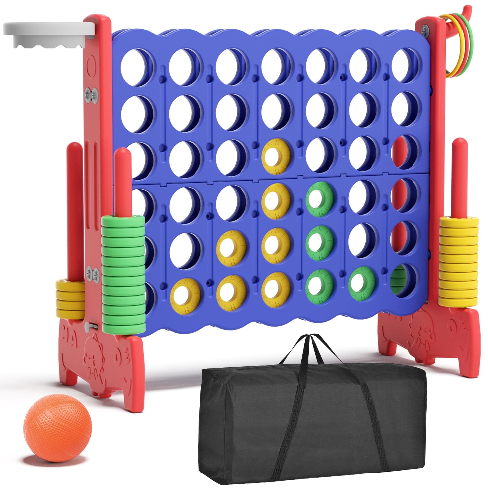 KORIMEFA Connect Four Jumbo Game Set, 4 in A Row, 47'' Giant Toy Set ...