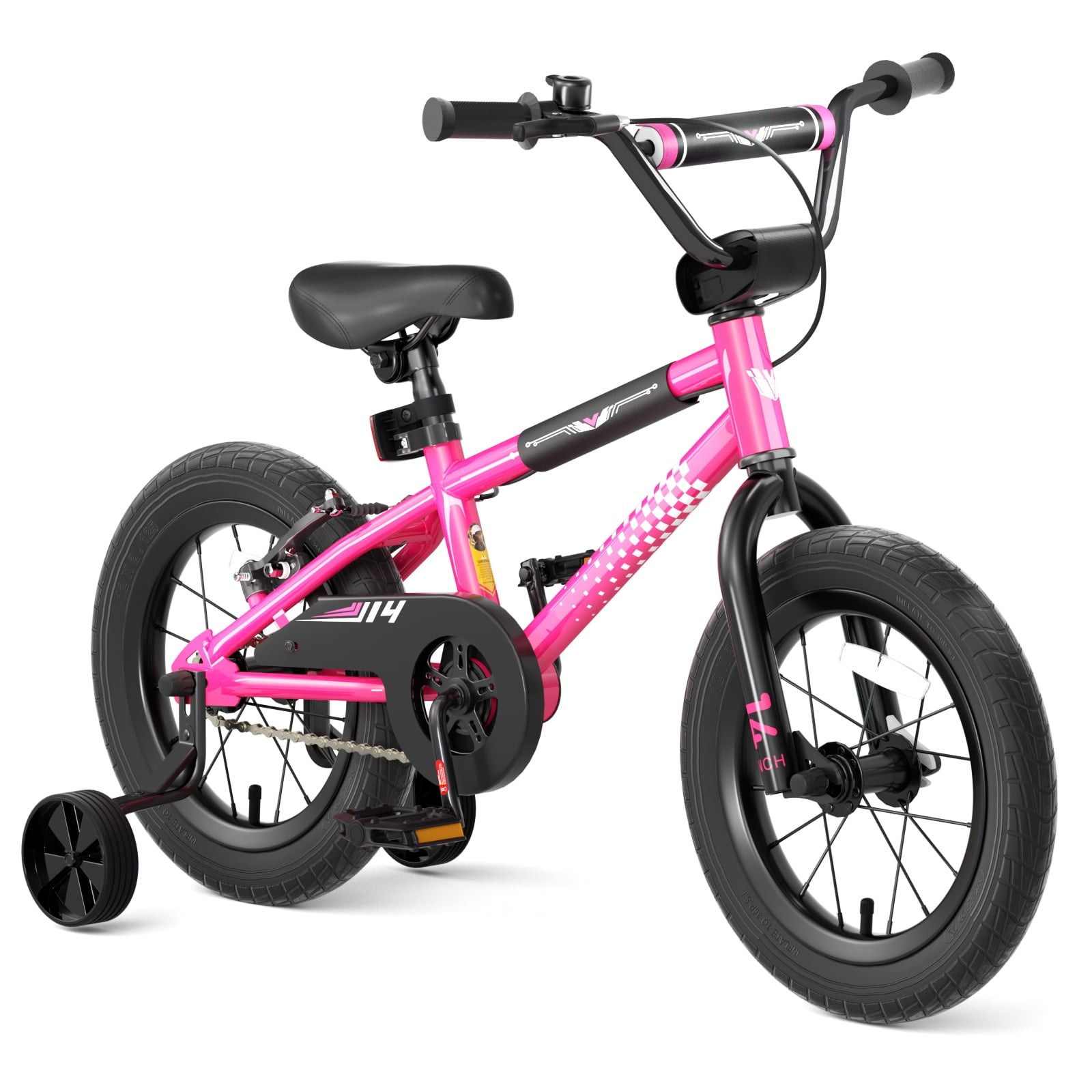 KORIMEFA Kids Bike , 14 Inch Kids Bike BMX Style Bicycle with Training ...