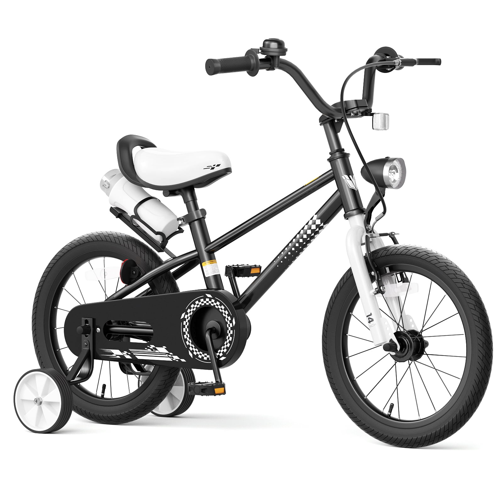 KORIMEFA 12 14 16 inch Boys Bike with Training Wheels, Water Bottle ...
