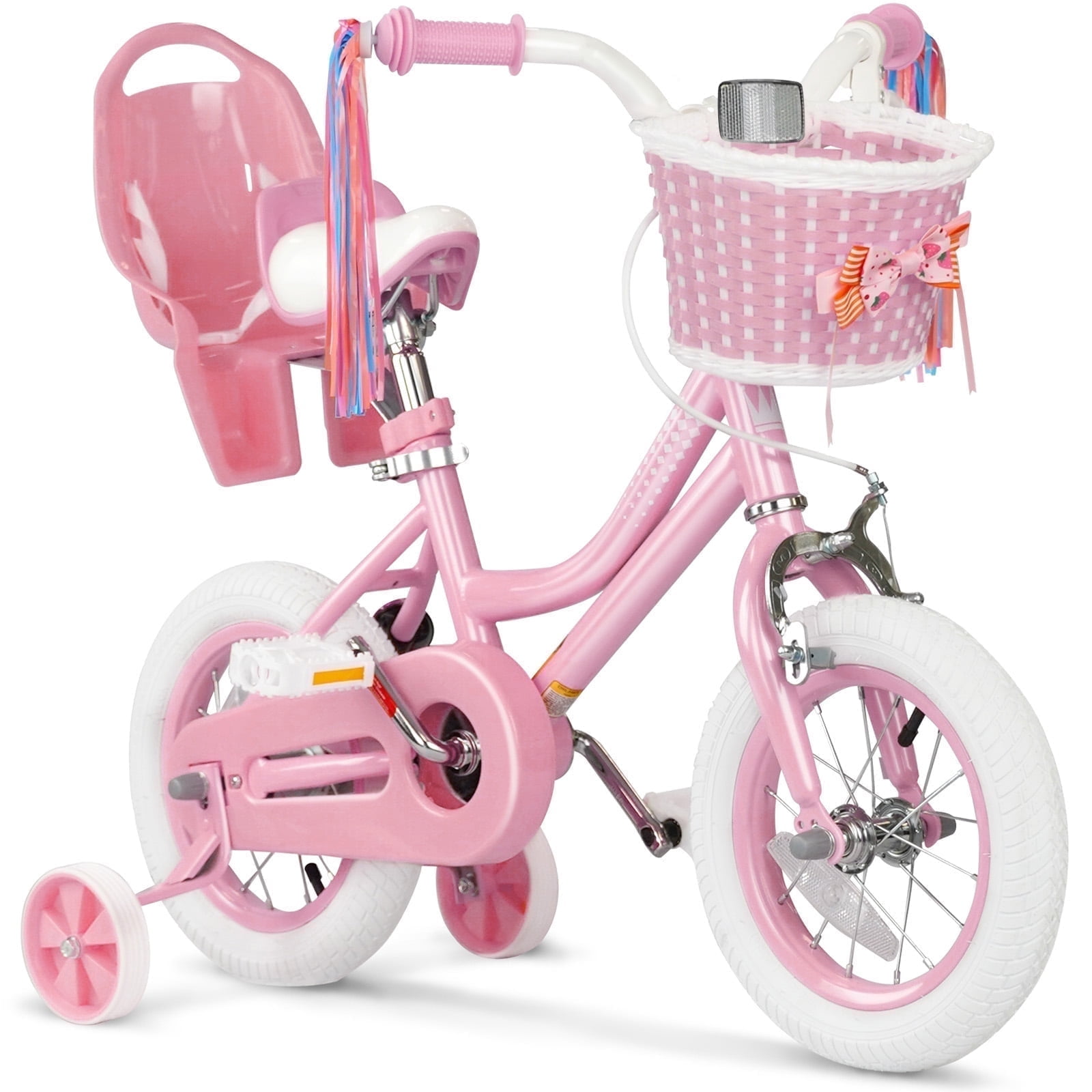 KORIMEFA Kids Bike for Girls, 12 Inch Children Bicycle, Doll Seat ...