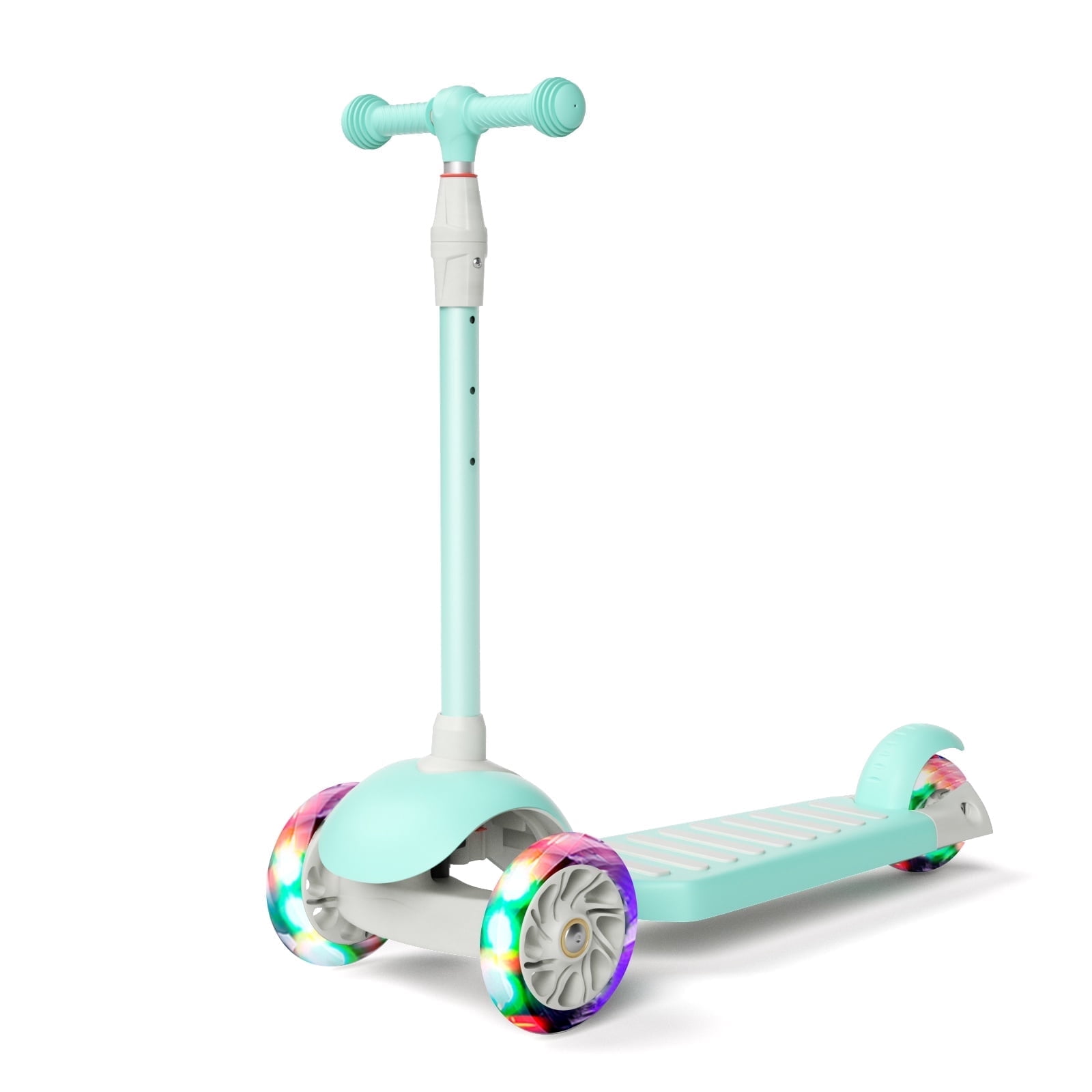 KORIMEFA Kids Kick Scooter, LED Lighted Wheels and 4 Adjustable Height ...