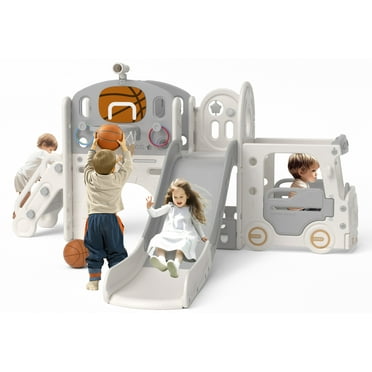 7 in 1 Toddler Slide, Kids Climber Slide with Non-Slip Steps, Indoor ...