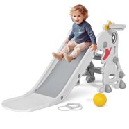 LAZY BUDDY Big Kiddie Slide, Indoor/Outdoor Large Backyard Toy ...