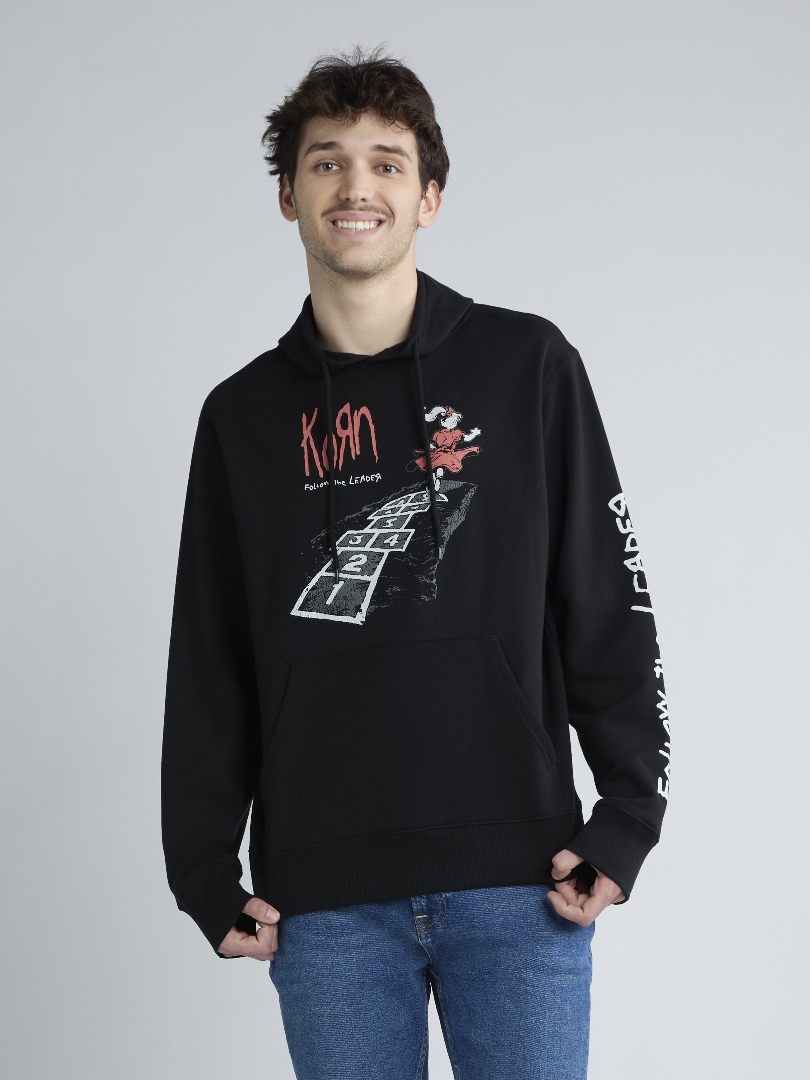 Korn Men S And Big Men S Follow The Leader Graphic Hoodie Sizes Xs 3xl
