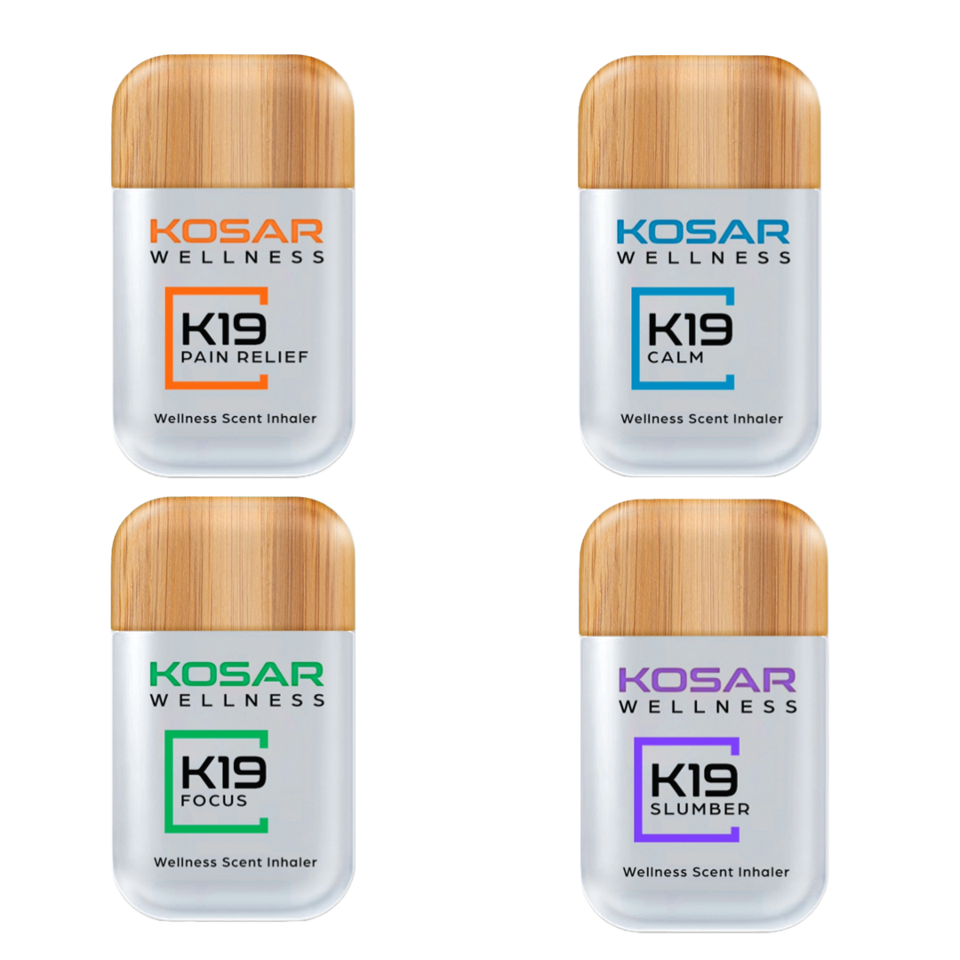 KOSAR Wellness Sinus Relief Inhaler 4 Pack – Focus, Calm, Slumber & Pain Relief - Walmart.com