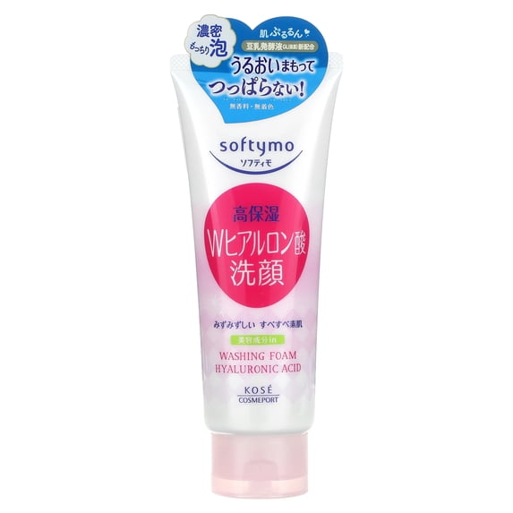 KOSE SOFTYMO Facial Cleanser with Hyaluronic Acid, Skin Firming Face ...