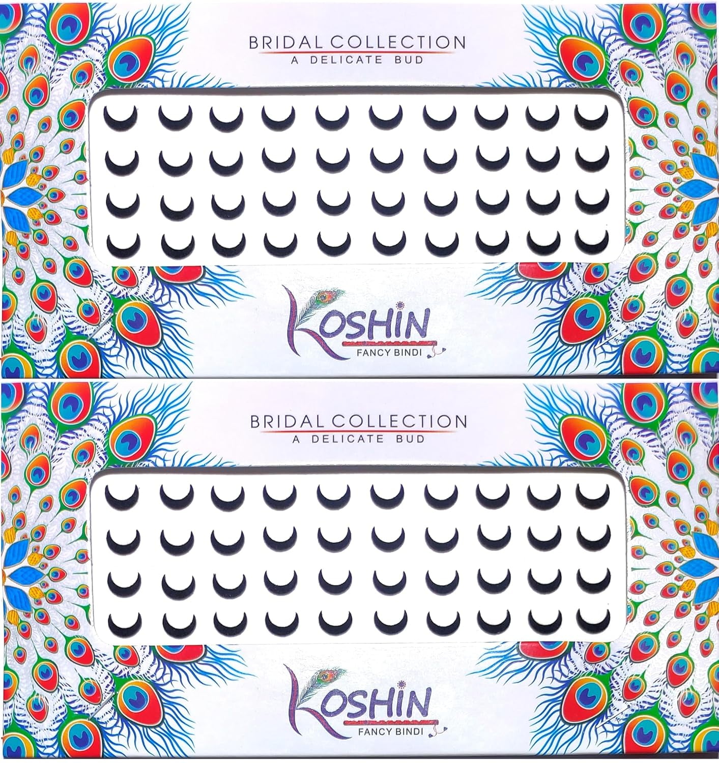 KOSHIN Black Half Moon Shape Per Bindi Height 7 mm x Width 8 mm ...