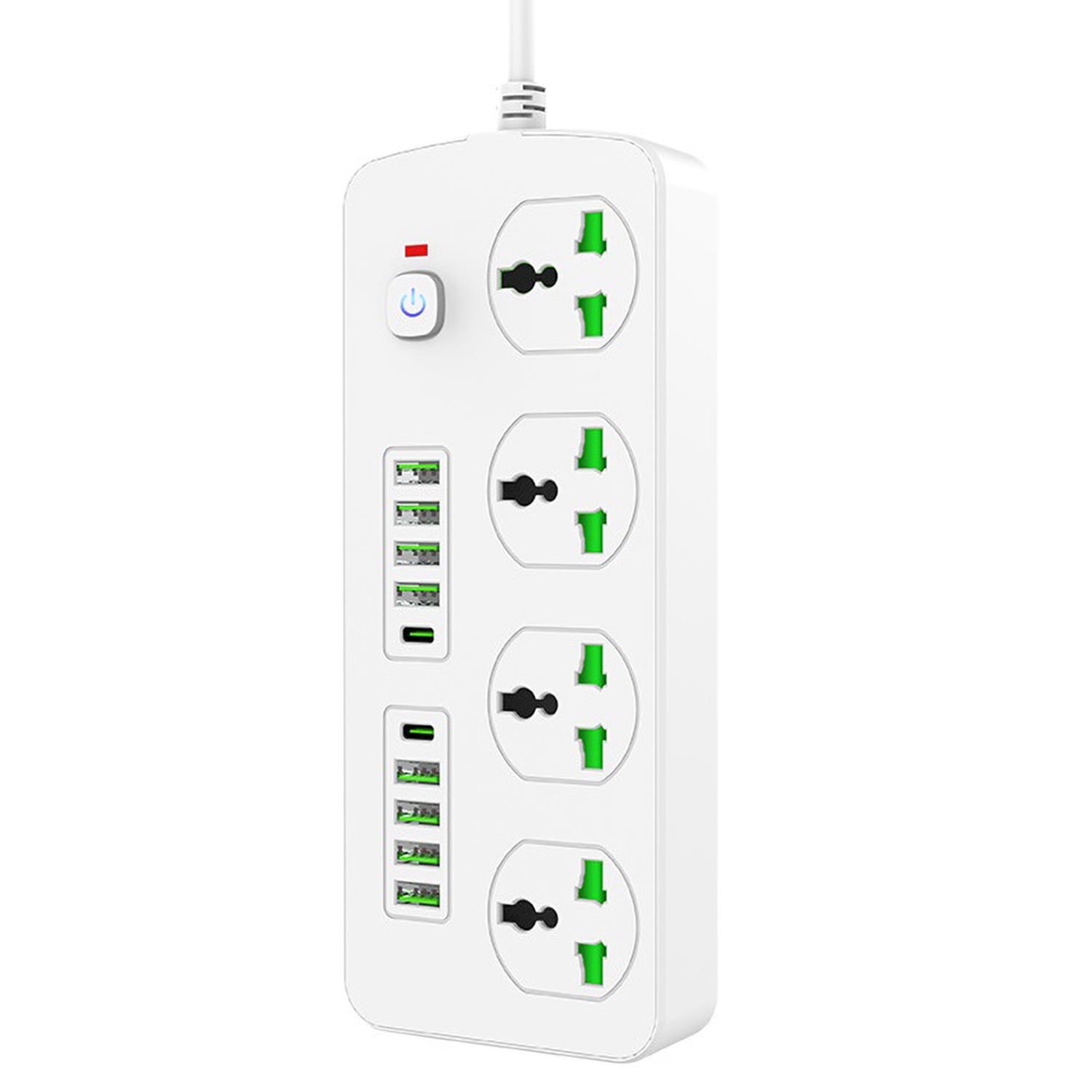 KOSIY Multi Plug Outlet Extender Power Strip with 10 USB Ports (2C) PD ...