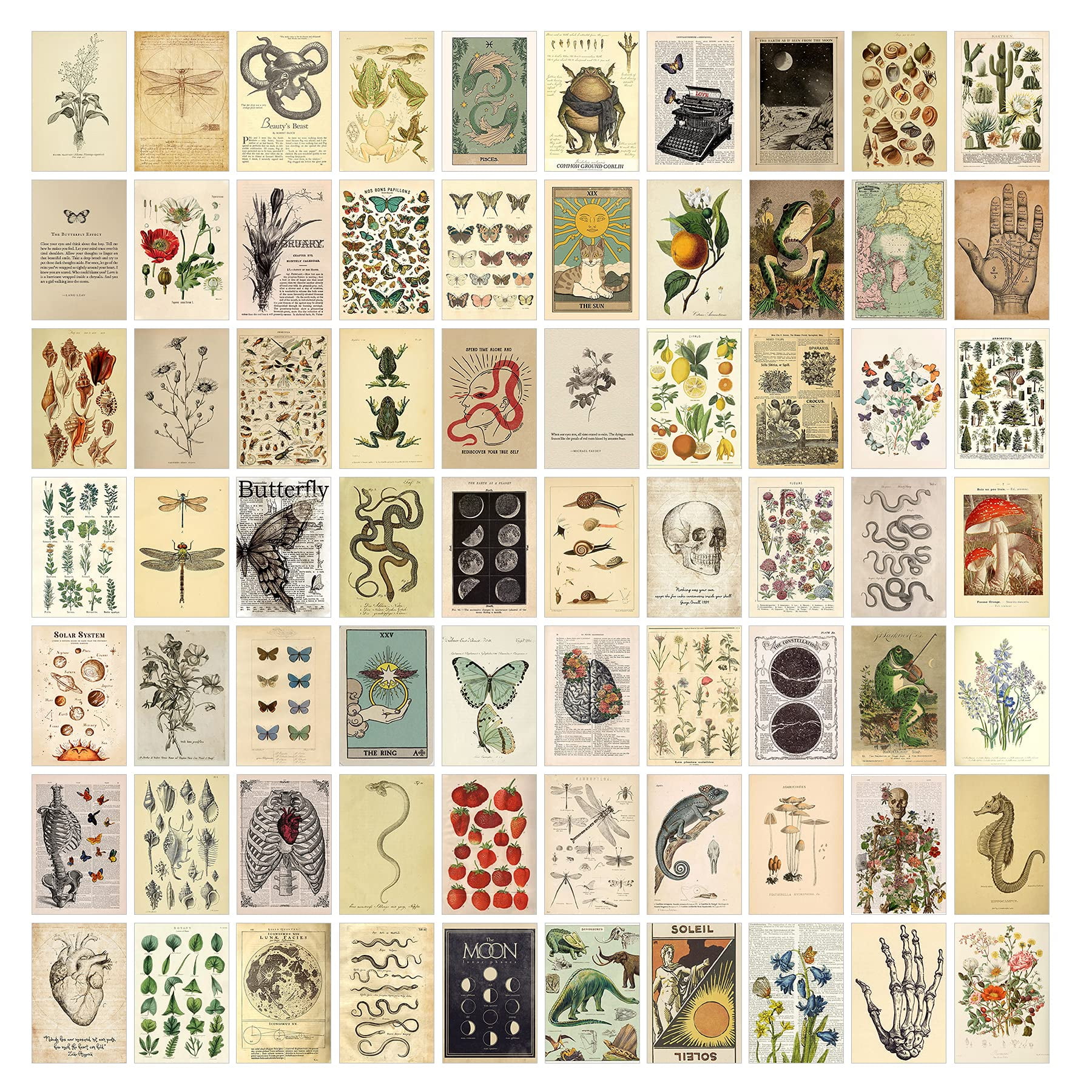 Koskimer 70pcs Vintage Wall Collage Kit Aesthetic Pictures Cottagecore