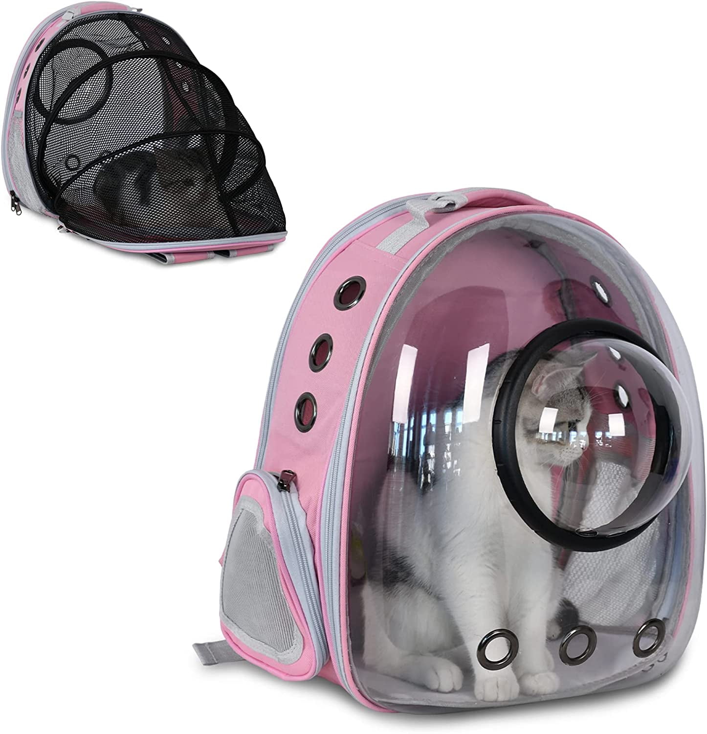KOSMIKO Travel Cat Backpack, Transparent Pet Backpack with Mat for Cat ...