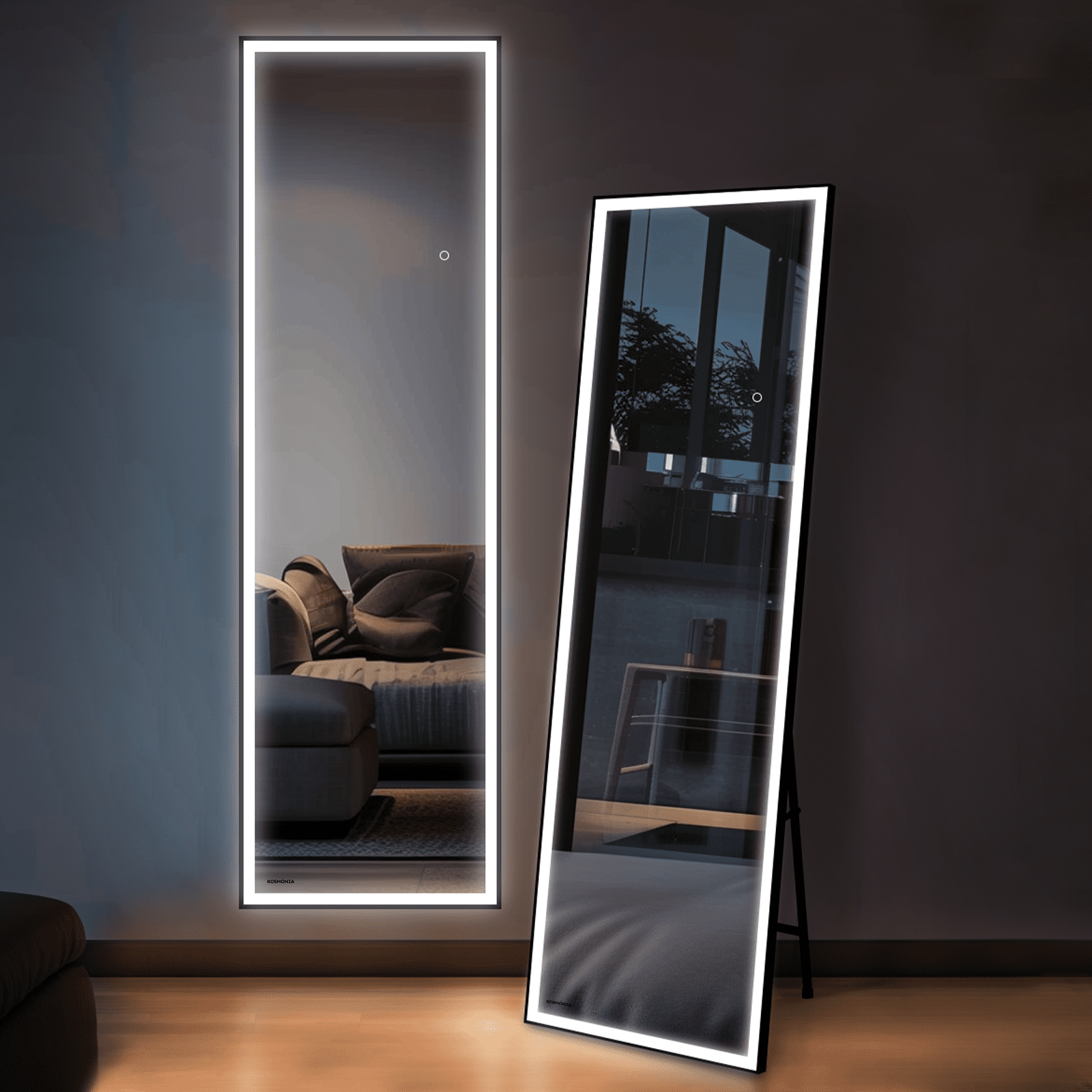 KOSMONIA 68x20" Full Length Mirror,High Strength Tempered Glass Full ...