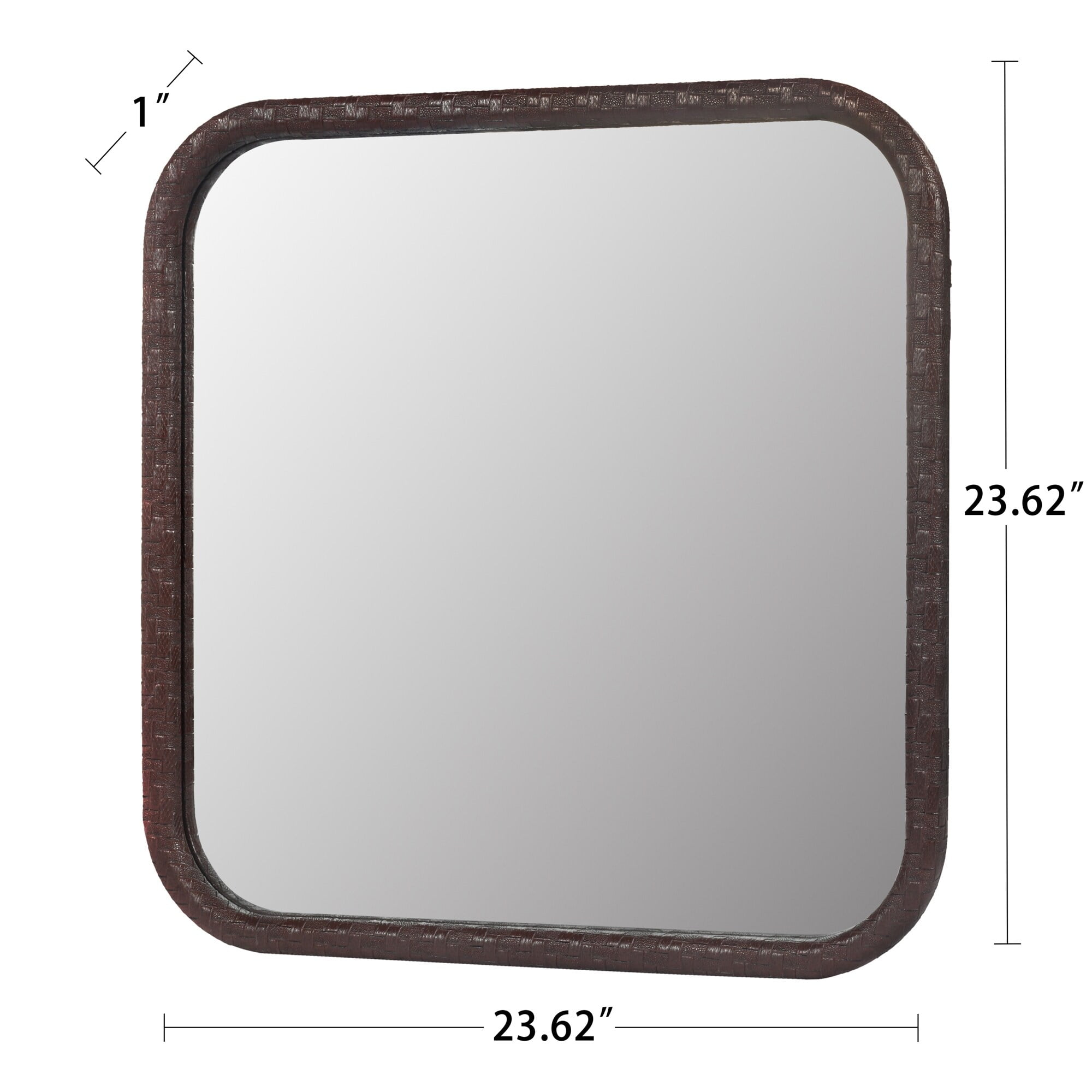 KOSSMAI Square with Curved Corners Frame Wall Mirrors Bronze - Walmart.com