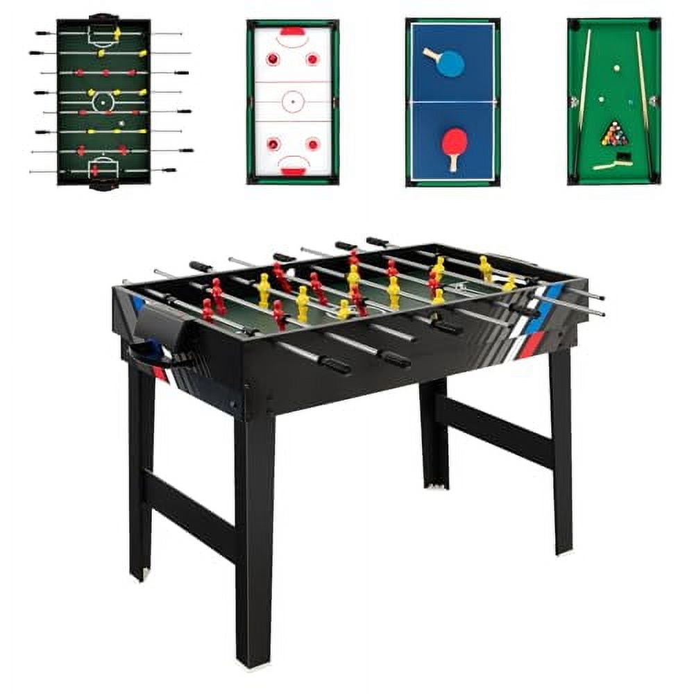KOTEK 4 in 1 Multi Game Table, 48 Inch Game Table Set with Push Hockey ...