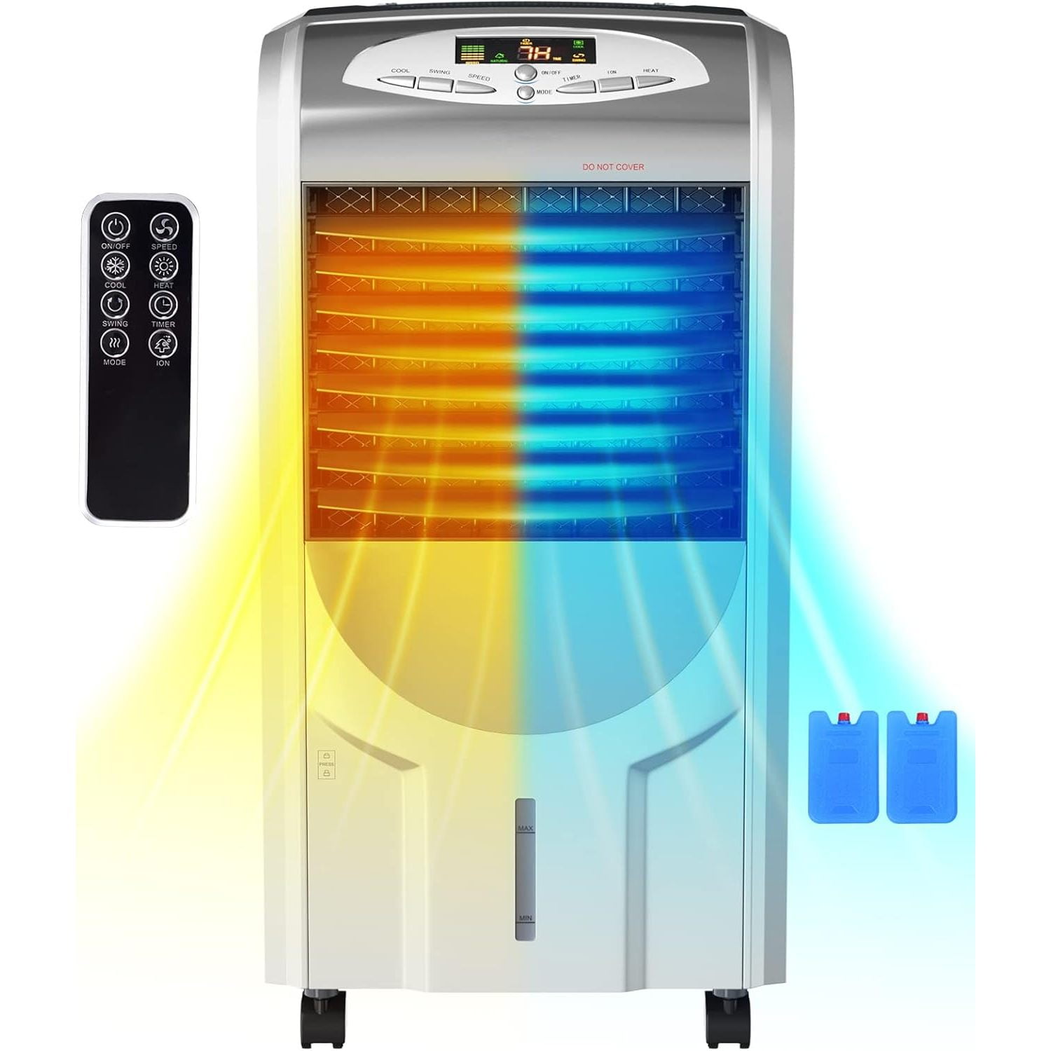 KOTEK Air Cooler and Heater, 5-in-1 Portable Evaporative Air Cooler Fan ...