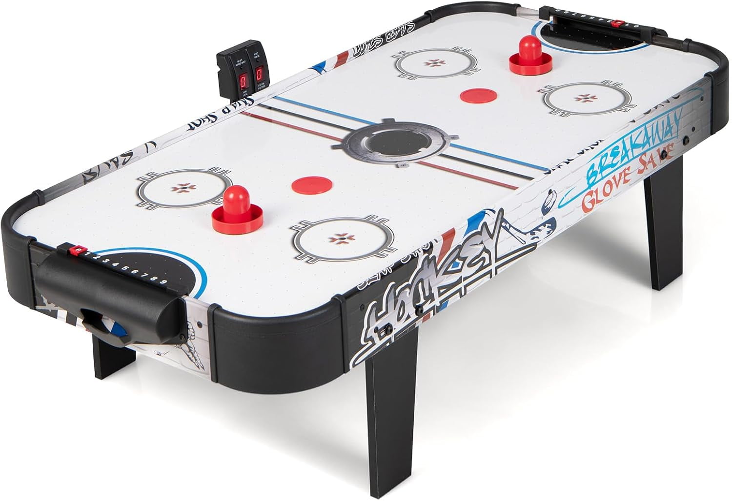 KOTEK Air Hockey Table, 42 Inch Air Hockey Arcade Table with 2 Pushers ...