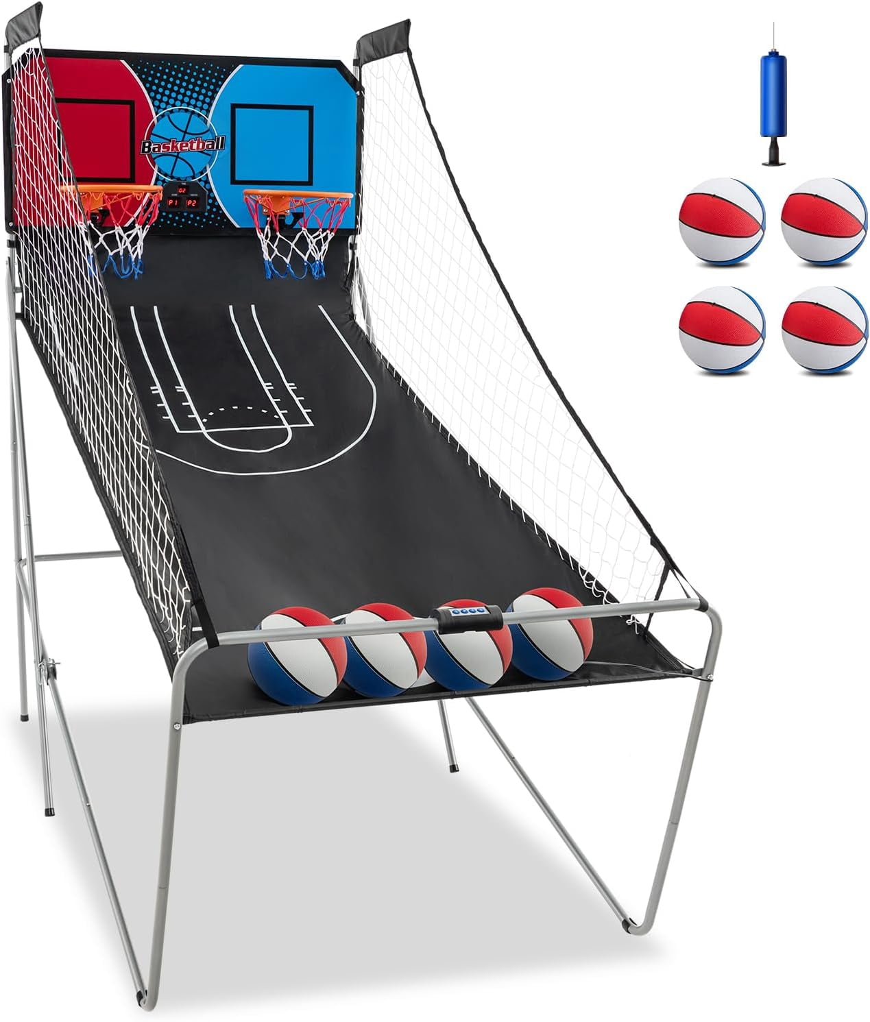 KOTEK Basketball Arcade Game Indoor, Foldable Dual Shot Electronic ...