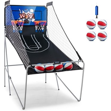 Costway Dual LED Electronic Shot Basketball Arcade Game with 8 Game ...