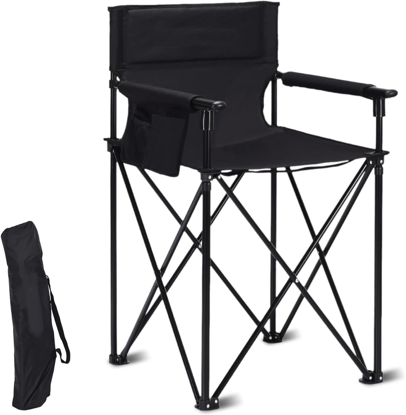 KOTEK Folding Beach Chair, High Off Ground, Portable Lawn Chair for ...