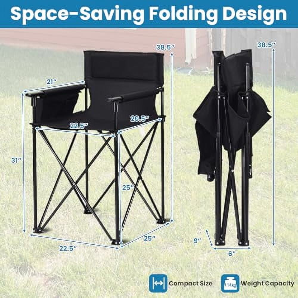 KOTEK Folding Beach Chair, High Off Ground, Portable Lawn Chair for ...