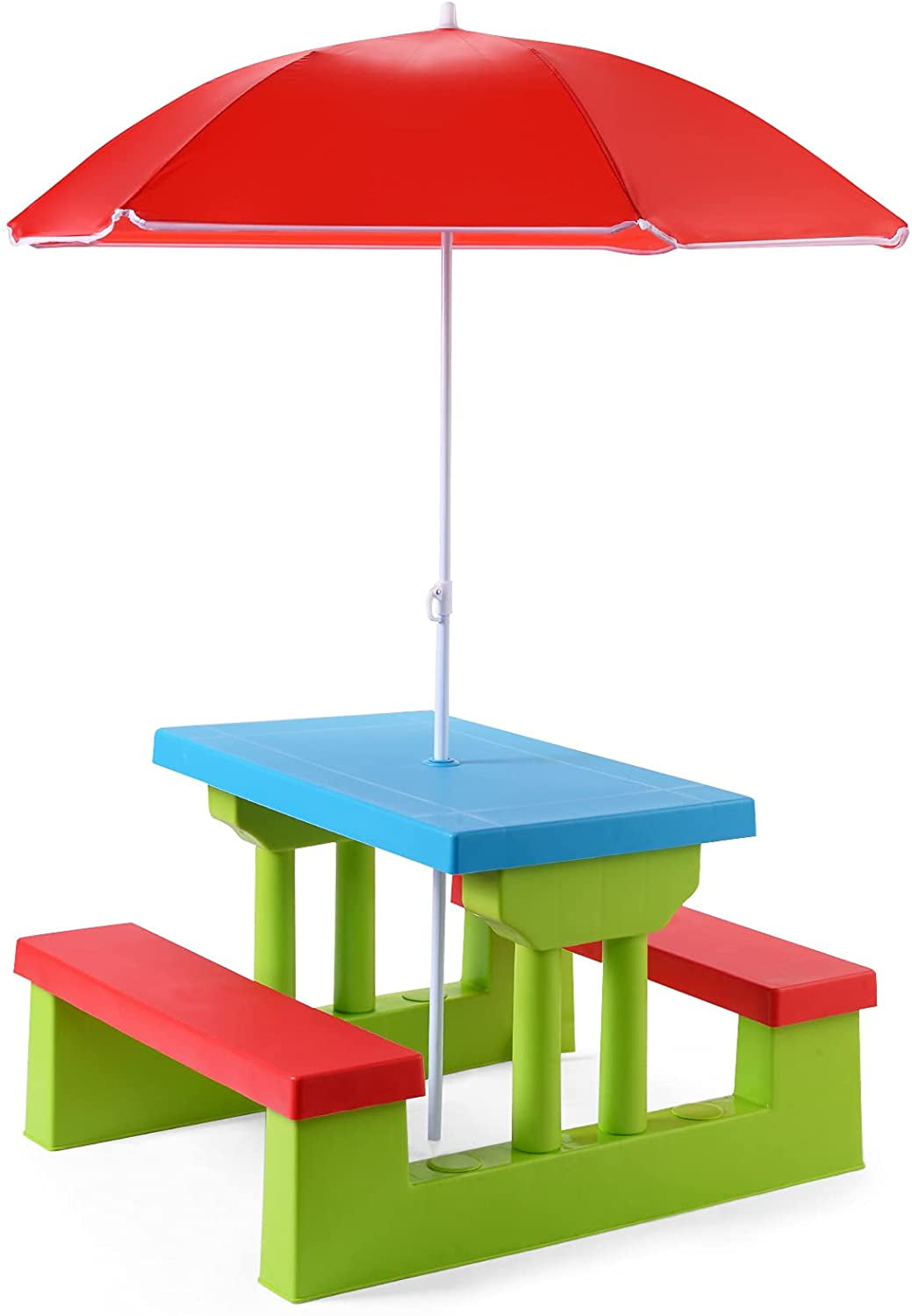 KOTEK Kids Picnic Table, Outdoor Kids Table and Set w/Removable ...