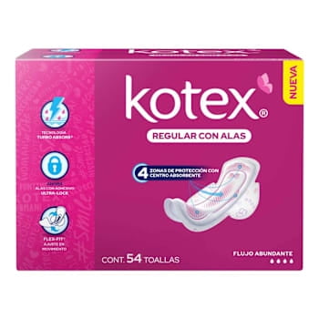 Kotex Optimus Regular Feminine Pads with Wings 54 pcs - Walmart.com