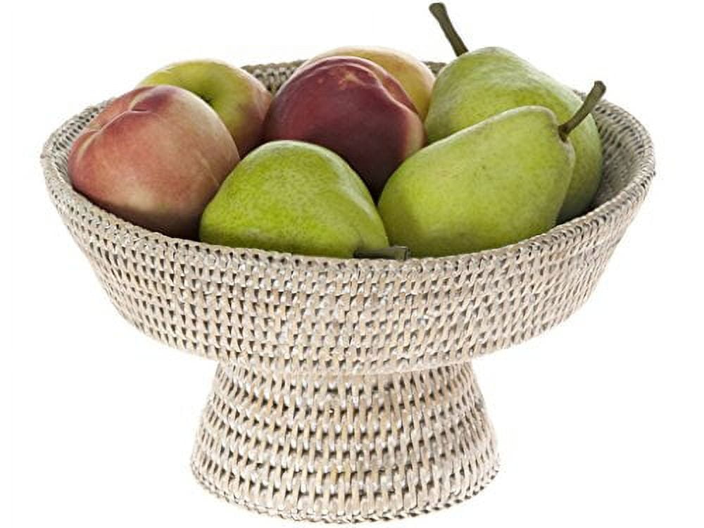 KOUBOO La Jolla Rattan Fruit Bowl, 10.5 inches x 10.5 inches x 6 inches ...