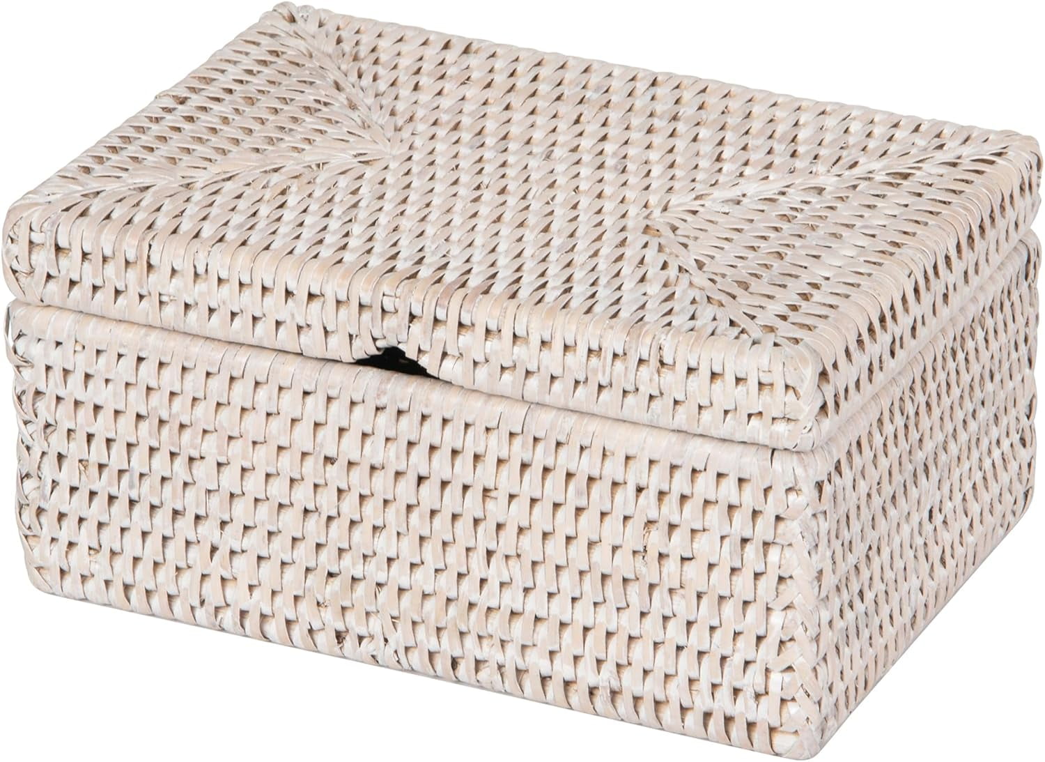 KOUBOO Rattan Wet Wipes Box - Decorative Container with Hinged Lid for ...