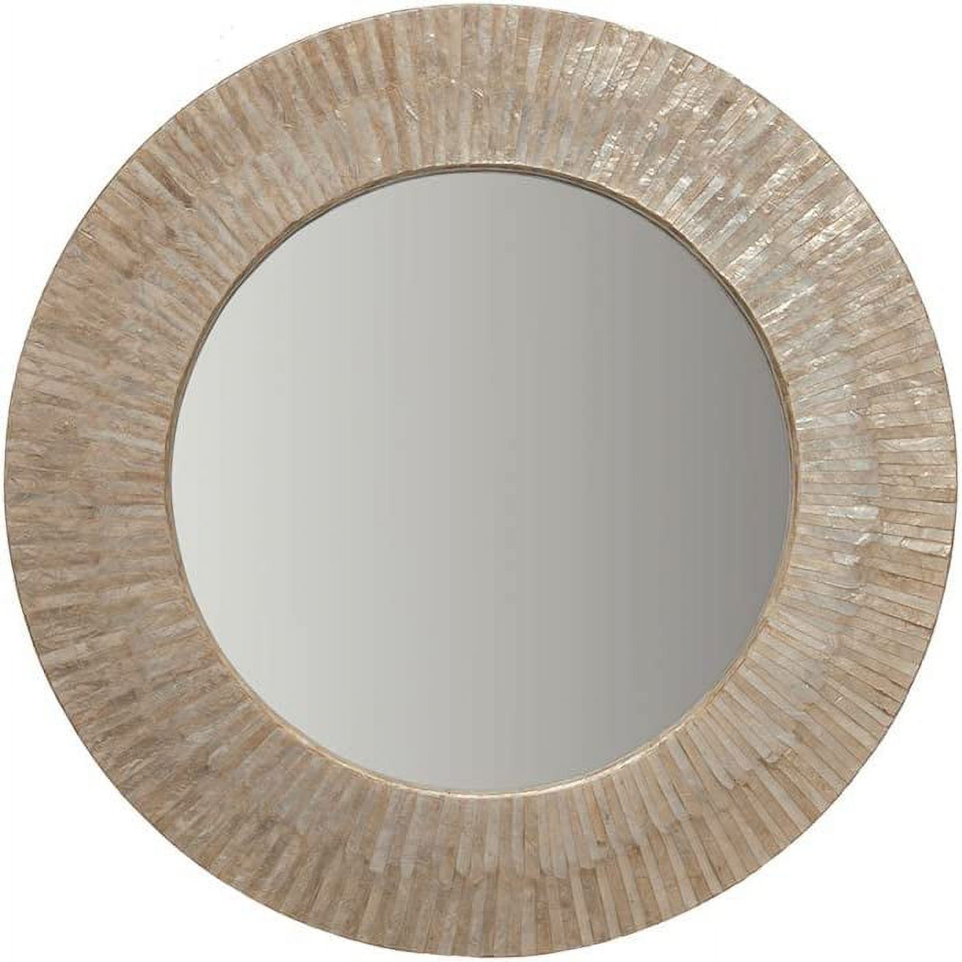 KOUBOO Round Capiz Seashell Sunray Wall Mirror, Gold Hue - Walmart.com