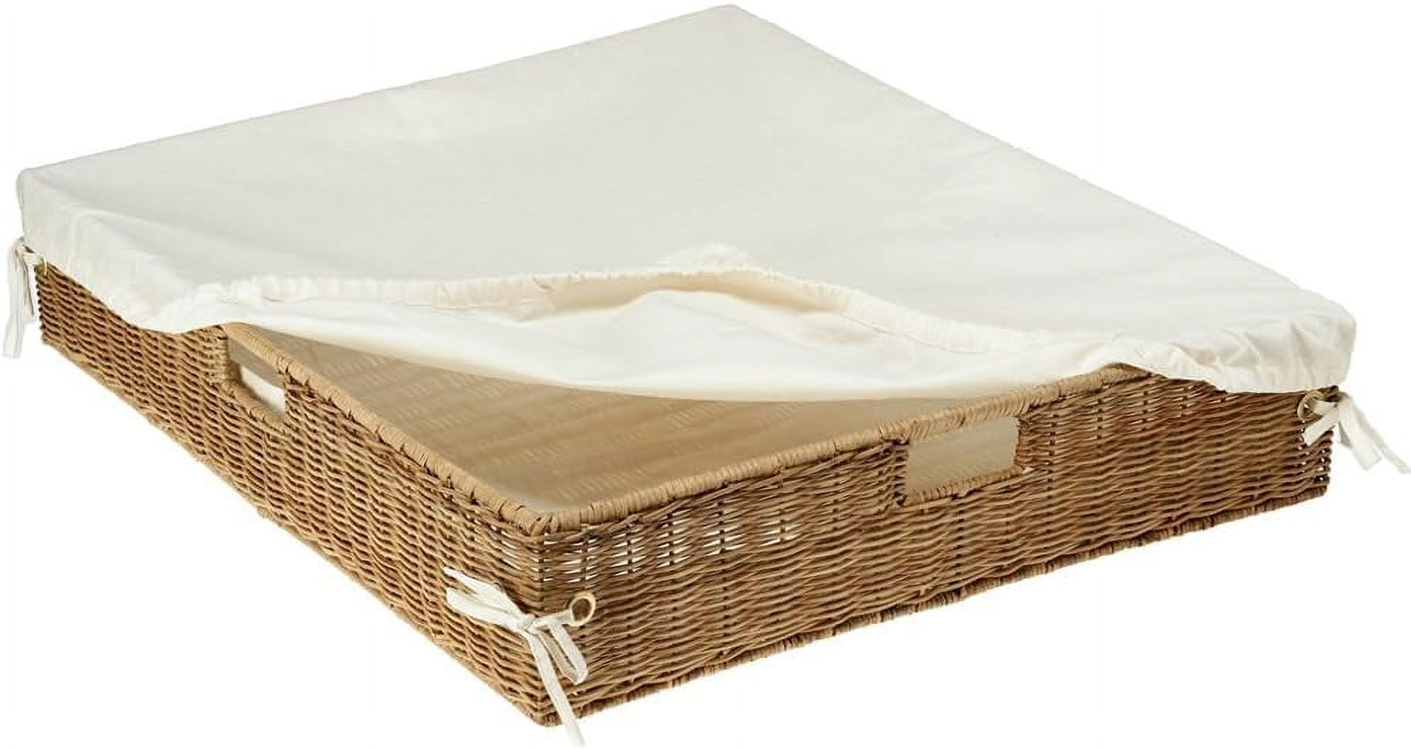 KOUBOO Wicker Under Bed Basket with Liner and Cover - Walmart.com