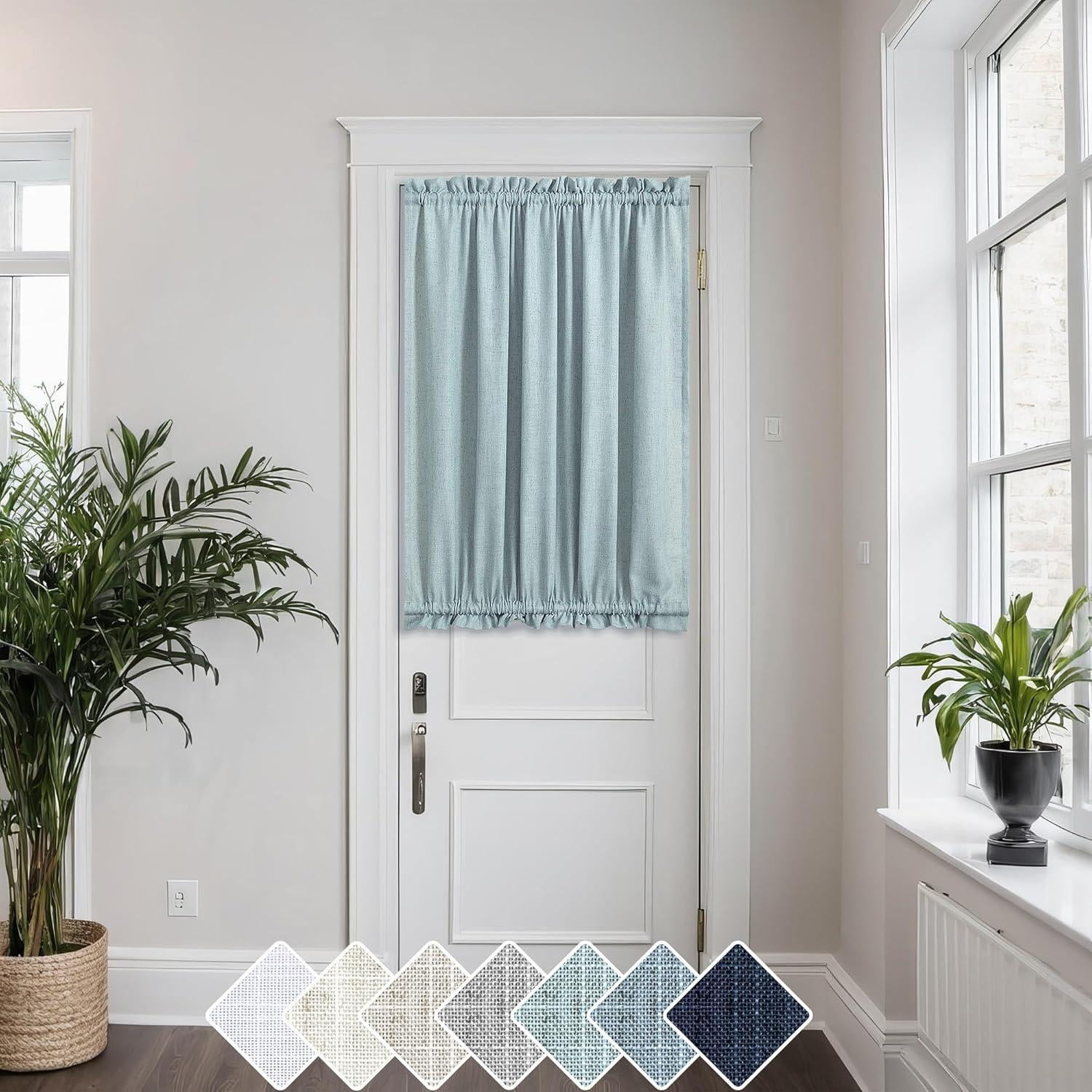 KOUFALL Front Door Curtan for Glass Door Half Window Privacy Protected ...