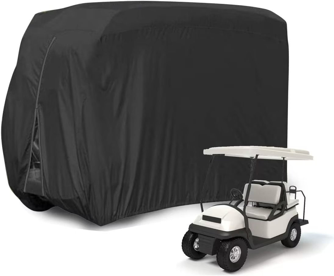 KOUKOU Golf Cart Cover | Waterproof, Fits up to 112in, Black - Walmart.com