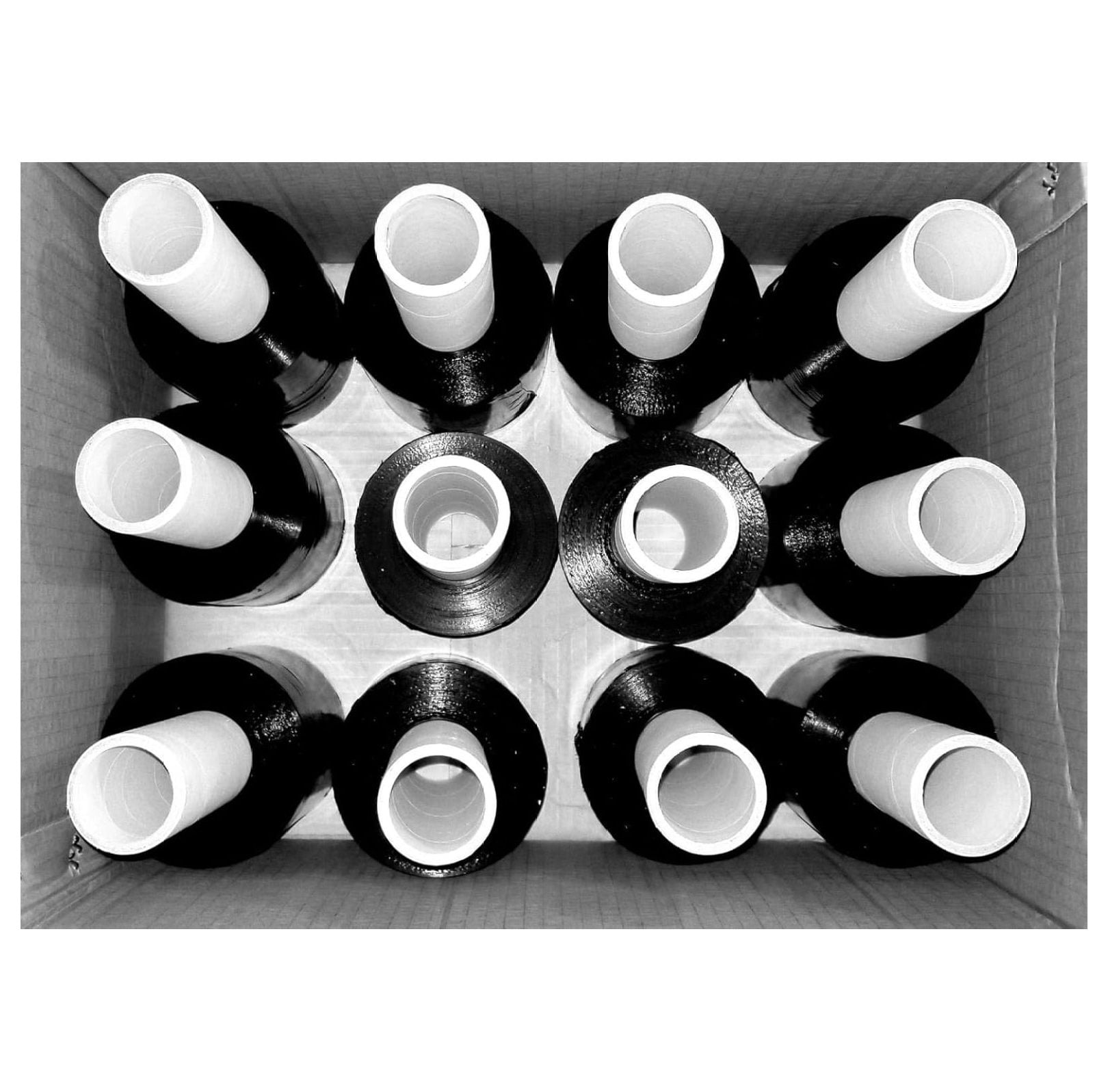 KOUROUU 24 Pack - 5" x 1000' Roll - 80 Gauge Thick, Black Mini Stretch ...