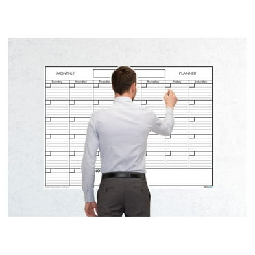 "WallDeca Large Monthly Dry Erase Whiteboard Calendar Planner: Big ...