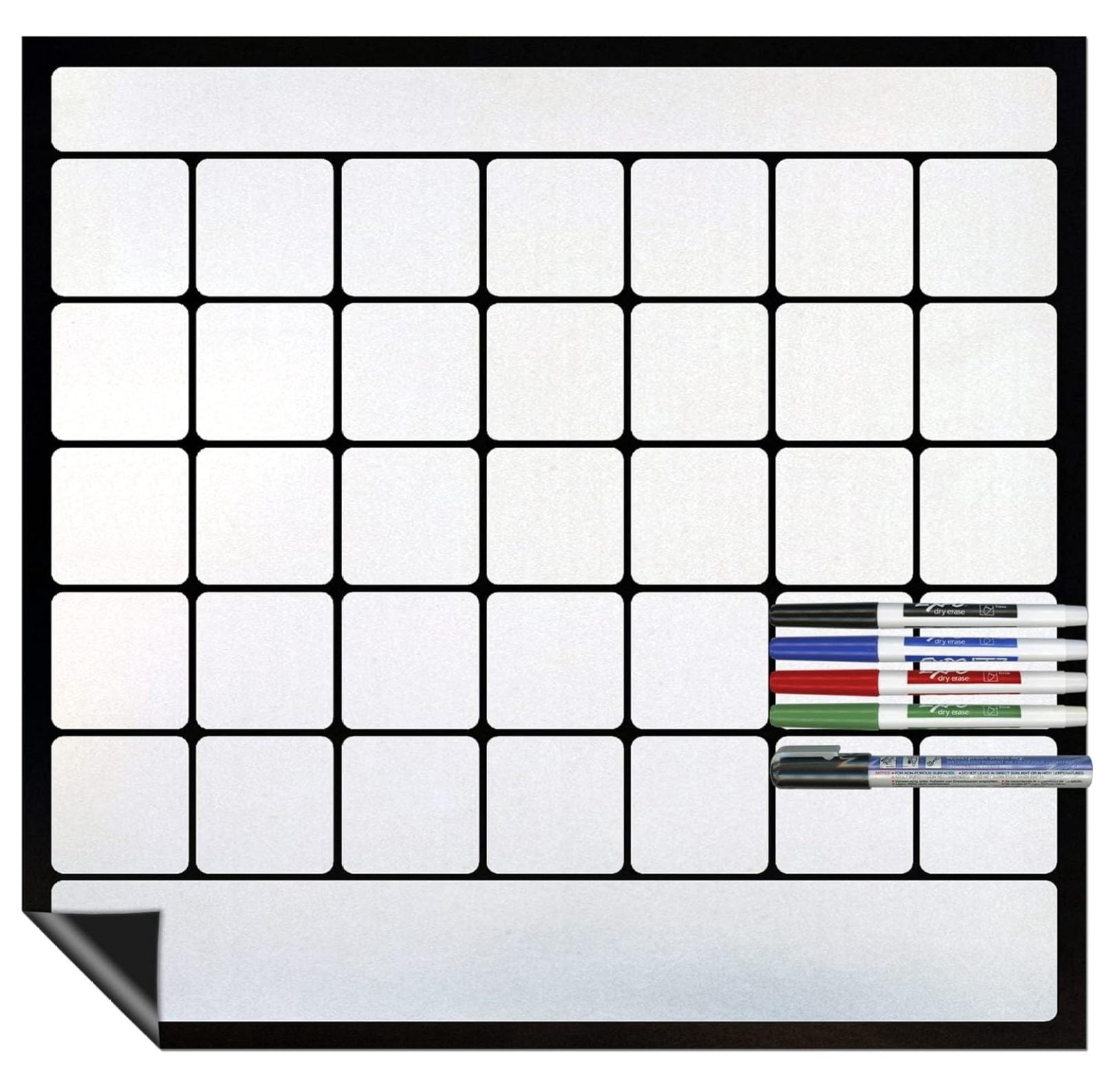KOUROUU Backed 1 Month Calendar Includes Assorted Color Markers ...