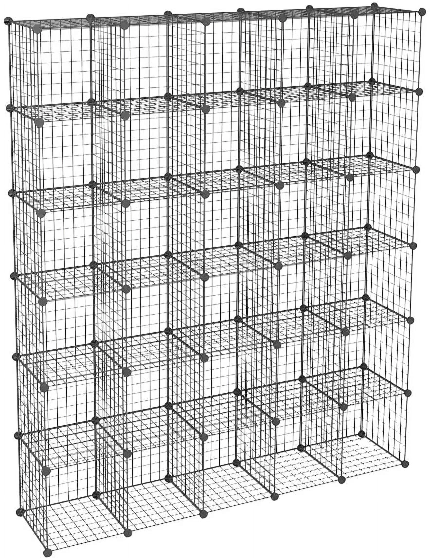 KOUSI DIY Wire Cube Storage, Modular Metal Shelf, Cubby Shelving ...