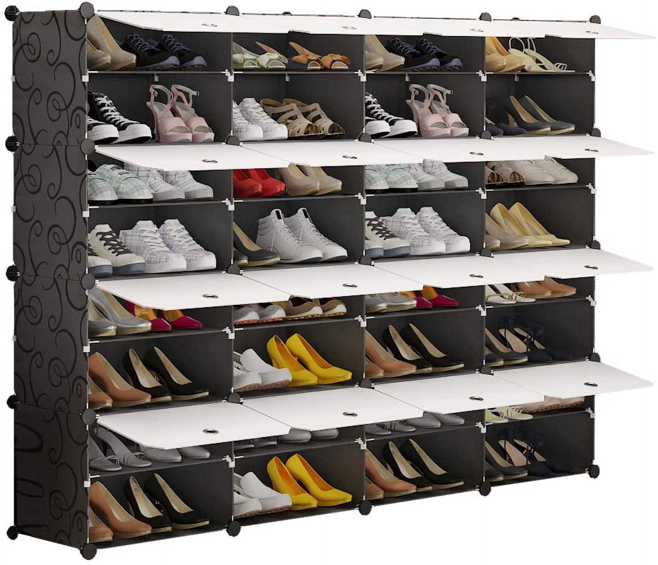 KOUSI Portable Shoe Rack Organizer 64 Pair Tower Shelf Storage Cabinet ...