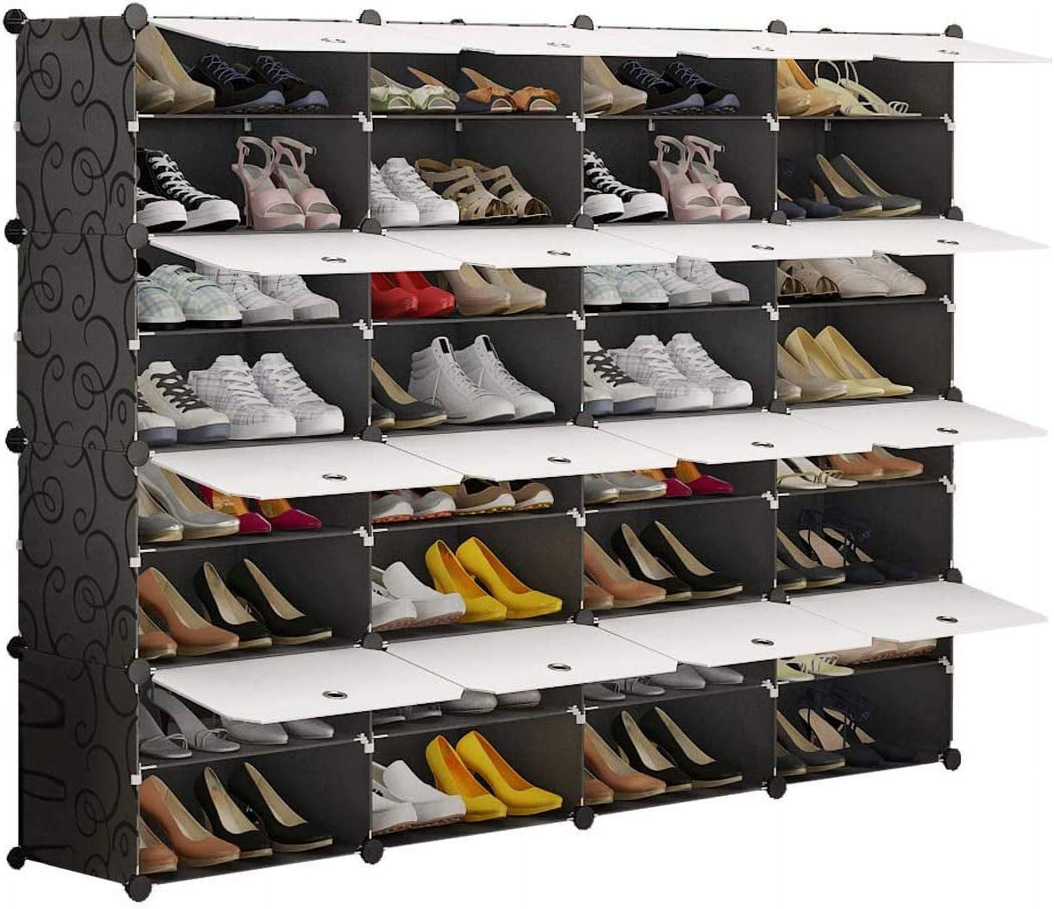 KOUSI Portable Shoe Rack Organizer 72 Pair Tower Shelf Storage Cabinet ...