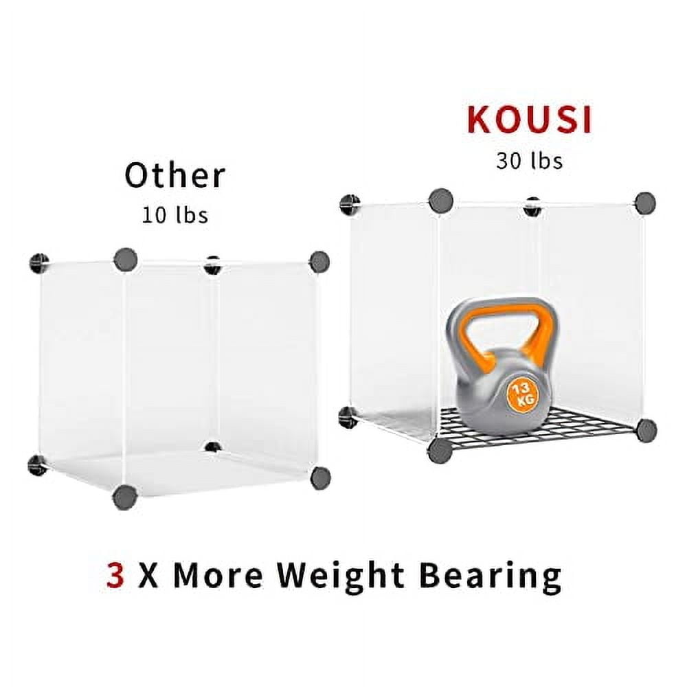 KOUSI Portable Storage Cubes with Doors, 14 x14 (12 Cube)-More Stable ...