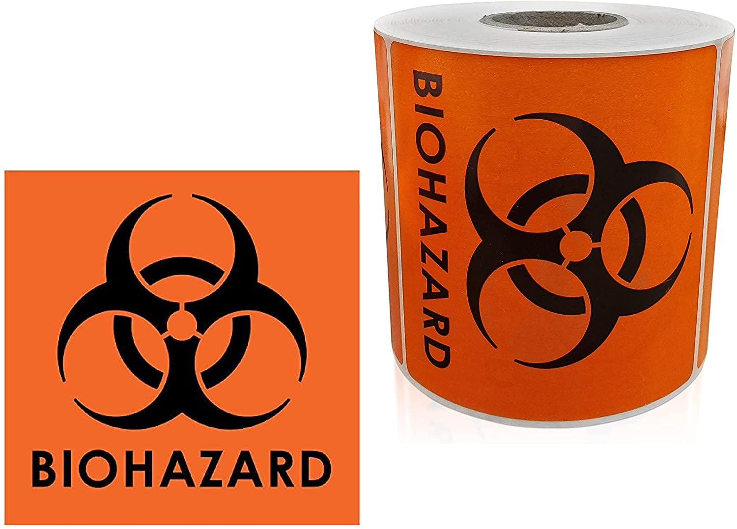 KOVOT 4"x4" DOT Biohazard Hazardous Materials Warning Labels 500 ...