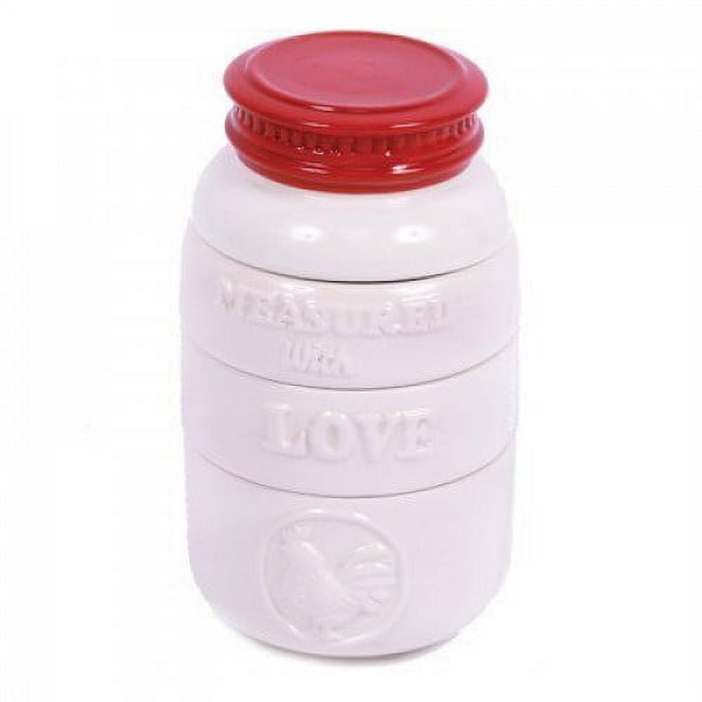 KOVOT Ceramic Stackable Mason Jar Measuring Cups - Perfect For Rustic ...