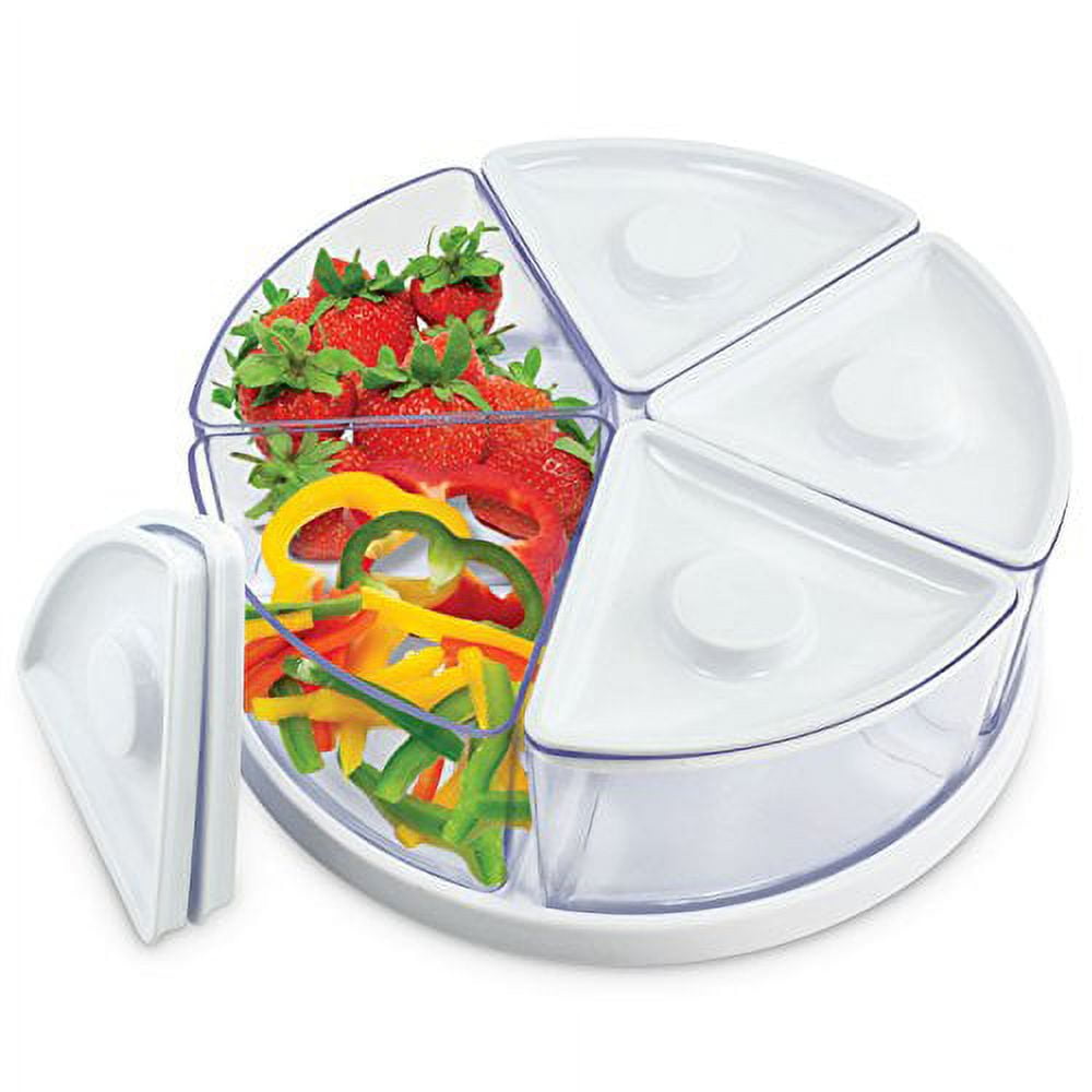 KOVOT Lazy Susan Food Storage Containers with Lids On A Rotating ...