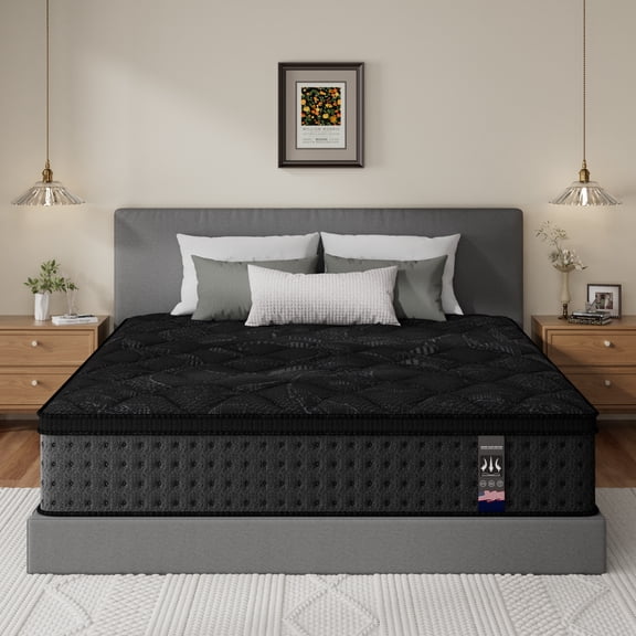 Abunitt 14 inch Full Mattress in a Box, Hybrid Gel Memory Foam Pocket ...
