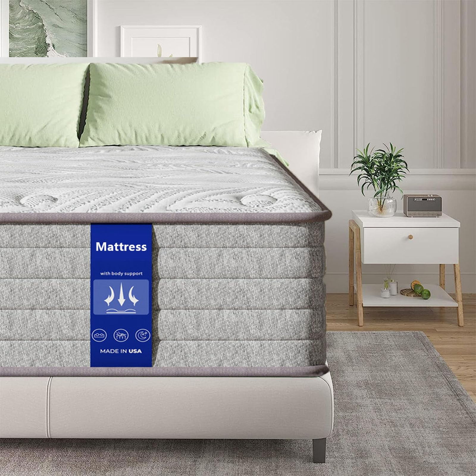 Walmart queen size bed in a box store