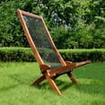 KOWILK Folding chairs Wooden Foldable Patio Chair Folding Roping Art ...