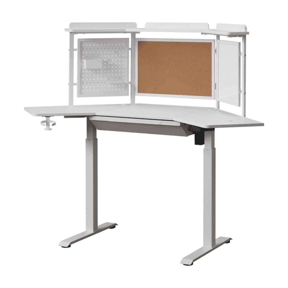 KOWO K314 Corner Electric Height Adjustable Standing Desk with Back ...