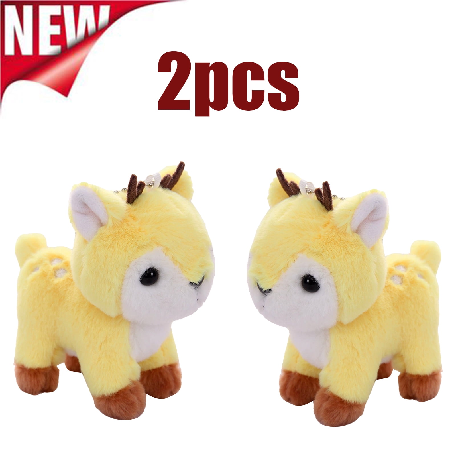 KOYPTL 2 Pcs Christmas Decorations Reindeer Plushs Toys,Forest Animals ...