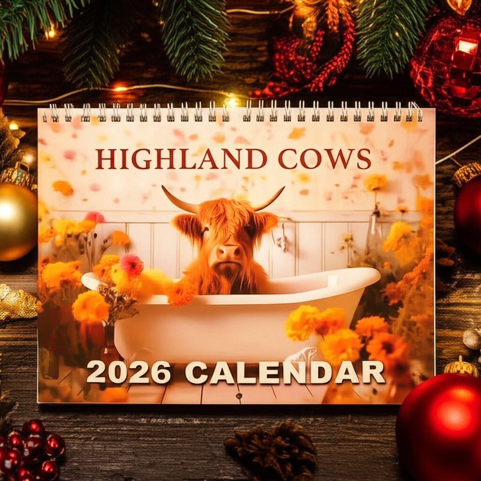 KOYPTL 2026 Highland Cows Calendar,Wildlife Scottish Cow Wall Calendar ...